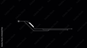 Futuristic technology lower third 4k. Tech HUD interface animation in and out. Motion graphic title or name template.