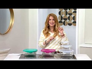 LocknLock 3-Piece Nestable Glass Square Storage Set on QVC