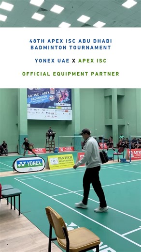 Game faces on. Rallies locked in. At the 48th APEX ISC Abu Dhabi Badminton Tournament, every smash, save, and sprint spoke one thing consistency at the highest level. Proud to power the court as the Official Equipment Partner. 🏸🔥 #BadmintonLife #AbuDhabiSports #TournamentVibes {badminton tournament, professional badminton, competitive badminton, badminton players, indoor sports action, racket sports, sports event highlights, badminton rally, smash moments, court action} | Yonex UAE