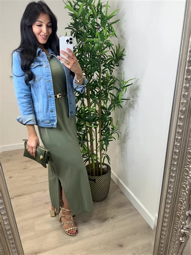 Toni Side Split Dress 🌿✨ NOW £13.50 One size 8-16 https://otrboutique.co.uk/search?q=toni&options[prefix]=last | Off The Rails Boutique