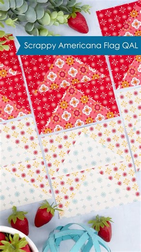 😉I decided to make this block MY way this time! I worked on the Scrappy Americana Flag QAL and made the Double Flying Geese blocks! Let me know if you change up YOUR sewing methods.⁠ ⁠ ✨️Americana Collection by Lori Holt for Riley Blake Designs ⁠ ✨️3 in 1 Flying Geese Cheat Sheet Free PDF Guide by Fat Quarter Shop⁠ ⁠ ⁠ ⁠ ⁠ #KimberlyJolly #FatQuarterShop #Sewing #Quilting #QuiltersofTikTok⁠ #BeeLori1 #BeeInMyBonnet #LoriHoltFabric #BeeInMyBonnetCo #LoriHolt #RileyBlakeDesigns ⁠#LoriHoltQuilt #Lo