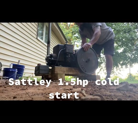 #coldstart #hitandmiss #antique #flywheel #classic #oldengine #vintage #100yearsold