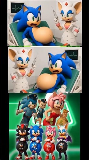 Scary Sonic Vs Scary Shadow Vs Scary Silver_Tiles Hop_shorts_coffindance