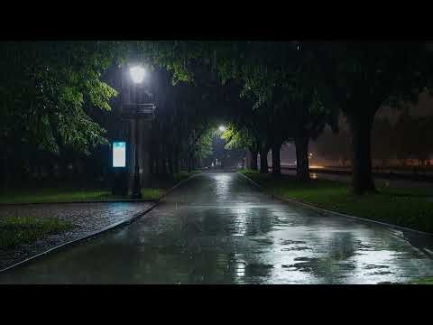 Heal Your Body Tonight | Gentle Rain on Calm Road | ASMR Night Rain to Sleep