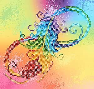 LEISURE ARTS Diamond Art KIT 8", Infinity Feather (DMA56773)