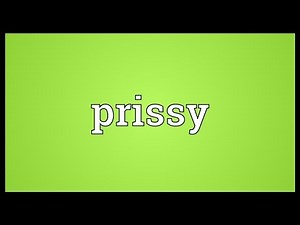 Prissy Meaning