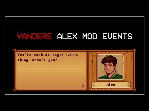 All Alex After Dark Tsundere Mod Events & Options | Stardew Valley