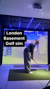 Basement Golf Simulator #golfsim #golfsimulator #indoorgolf #basementgolf #basement #ledlighting | Golf Sim Rooms