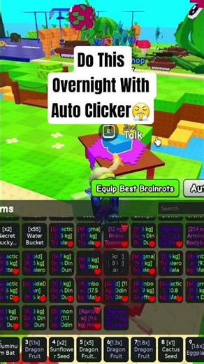 Auto Clicker In Plants Vs Brainrots #plantsvsbrainrots #roblox #shorts