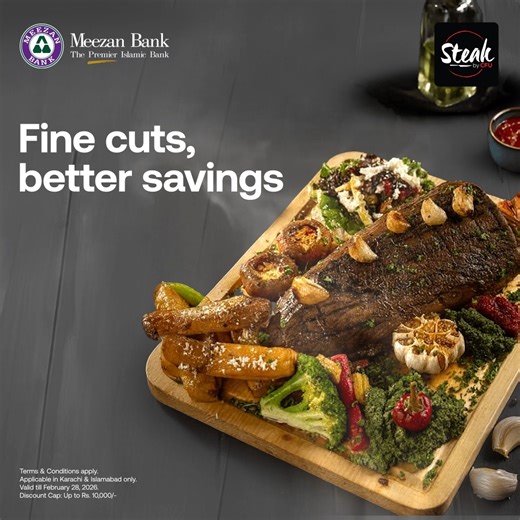 Get up to 40% discount at Steak by CFU with your Meezan Bank Debit Cards! Terms and conditions apply. Available in Karachi and Islamabad only. For details, please visit: https://bit.ly/435p5PE For more deals & discounts, please visit: bit.ly/MBL_Discounts #MeezanBank #IslamicBanking #Discounts #Steakbycfu #Food #Karachi #Islamabad Note: State Bank of Pakistan has introduced a portal, accessible at https://sunwai.sbp.org.pk/, along with mobile app on Google Play Store and IOS App Store, to facili