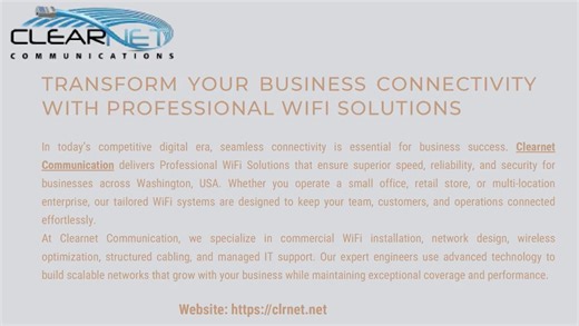 TRANSFORM YOUR BUSINESS CONNECTIVITY WITH PROFESSIONAL WIFI SOLUTIONS