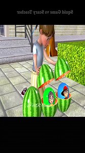 441K views · 2.8K reactions | Watermelon game challenge among Nick,Tani amd Miss T in Scary Teacher 3D #viral #game @MR cartoon | MR cartoon | Facebook