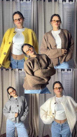 AlRa Outfits on Instagram: "Big button cardigan Price:1599"