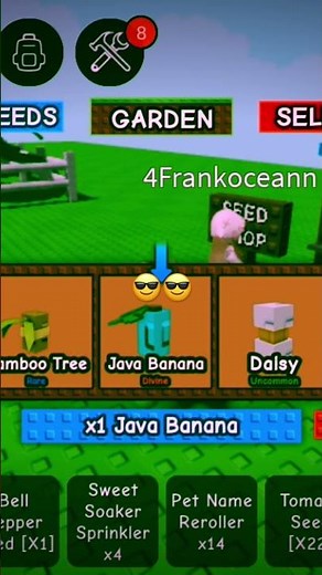 NEW JAVA BANANA AURA FARM #aura #aurafarming #growagarden