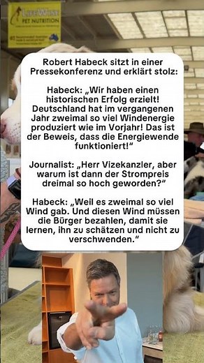 😂 Robert Habeck erklärt die Logik der Energiewende!