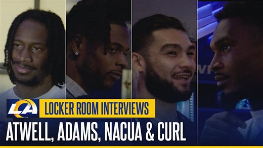 Puka Nacua, Kam Curl, Davante Adams & Tutu Atwell react to Rams' Week 4 victory over the Colts | Locker Room Interviews