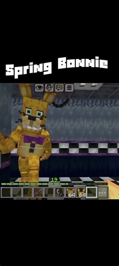 SPRING BONNIE MINECRAFT #minecraft #minecraftpe #addon #mobs #mod #news #new #fnaf #funny #omg