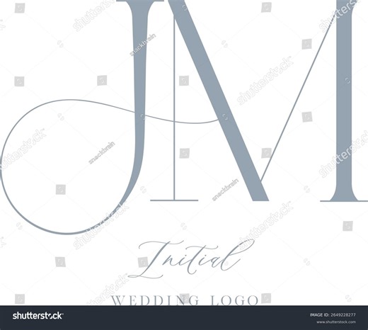 Jm Initial Wedding Logo Design Simple Stock Vector (Royalty Free) 2649228277 | Shutterstock