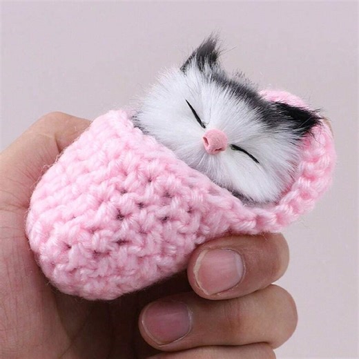 1pc Simulation Cat Toy, Can Meow, Cute Plush Cat Toy, Decoration, Slipper Cat, Plush Doll Cat