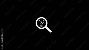 Icon with a magnifying glass and a question mark. Search symbol.question symbol..