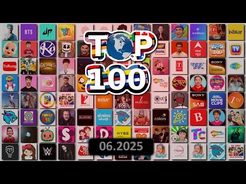TOP 100 Most Subscribed YouTube Channels (June 2025 Update)