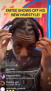 11K views · 526 reactions | Emtee shows off his new hair on Instagram live❗❗❗ What do you think of Emtee’s new hairstyle⁉️ | Artist Discovery | Facebook
