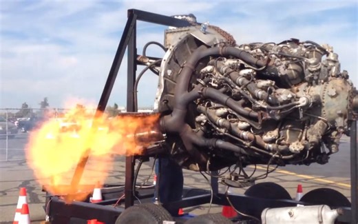 【28缸四串星型引擎】R4360 Startup FIRE_1080p