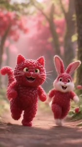 Raspberry Cat & Rabbit Laughing Together – So Cute#shorts #raspberry