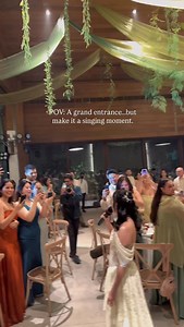 5.2K reactions · 282 shares | You didn’t just enter — you performed your way in. A surprise song-number that sent your guests wild. 勞 @denibeans @andrewpanopio | Mrs Gipit | Facebook