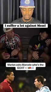 I suffer a lot against Messi #messi #Marcello #football | Prefer Presley