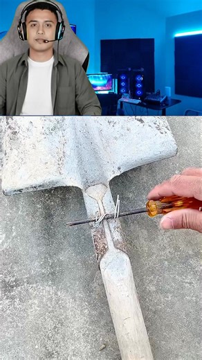 This video demonstrates a clever and incredibly durable DIY hack for securing a loose shovel head to its wooden handle. Instead of using screws that might strip or loosen over time, this method uses a single piece of iron wire and a screwdriver to create a powerful, tensioned bind. Steps shown in the video: * Folding the Wire: The wire is doubled over to create a loop at one end. * Positioning: The loop is wrapped around the metal neck of the shovel where it meets the handle. * Leverage: A screw