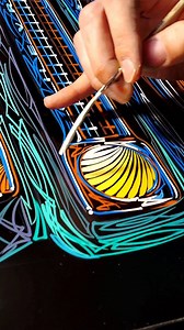 Guess the car! #pinstriping #hotrod #lowrider #brush #kustom #timstriping #freehand #tattoo #calligraphy | Alexander Timchenko
