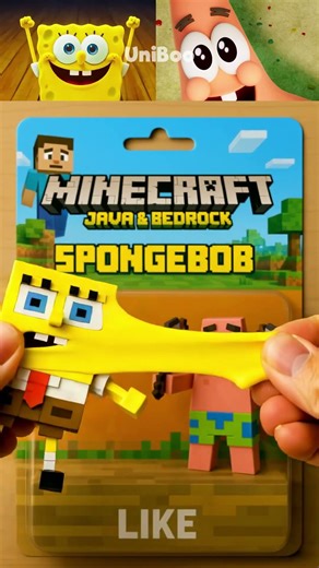 Unboxing SpongeBob x Patrick — Minecraft Collab ✨ with UniBoo #spongebob #minecraft #unboxing