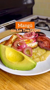 Saturday mornings call for, Mangü, bachata, and fabuloso 😋🧹🧼 (secret: I prefer longaniza over salami). Ingredients ⬇️ (served 2) 2 plantains 3 cups of water for boiling 2 tsp salt 1/2 cup cold water 2 tsp garlic powder 2 tbsp butter 1/2 cup reserved plantain water 2 tbsp cold water *salami brand: Induveca *cheese brand: tropical Onions: marinate in salt and vinegar for 15 minutes, then, drain most of the vinegar and drain most of the oil from the pan - cook until desired softness (I like a sl