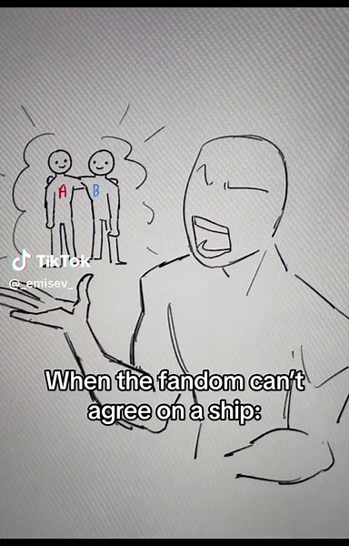 “A B!!” This- “A C!” That- “B C!!” This- HOW ABOUT ALL OF EM KISS?? HUH?? HOW BOUT THAT. #fyp #fypage #fypシ゚viral #art #artist #artistsoftiktok #funny #meme #ship #shipping #fandom #multifandom #characters #sigh #poly
