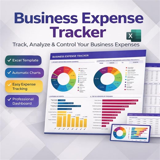 Business Expense Tracker – Excel & Google Sheets Template - Etsy Australia