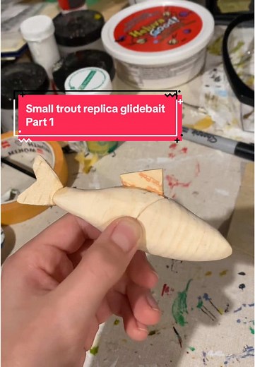 Small trout replica glide bait part 1 #popular #fyp #fishing #homemadefishinglures