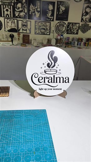 logo volumétrico de 38 Cms. #logo #logovolumetrico #laser #emprendedor #velasaromaticas