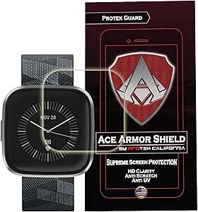 Amazon.com: Ace Armorshield (8 Pack) Premium HD Waterproof Screen Protector compatible with Fitbit Versa 2 : Cell Phones & Accessories