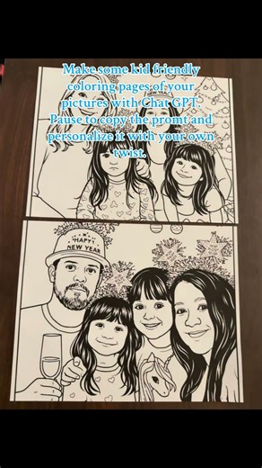 ✨ Make your own coloring pages with AI🎨 #kidfriendly #aiprompts #chatgpt #parentinghack #coloring
