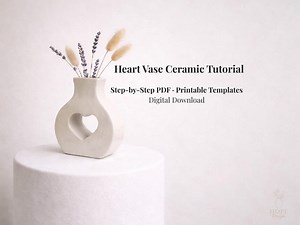 Ceramic Heart Vase Tutorial | Pottery Slab Building Guide (PDF Templates) - Etsy UK
