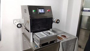 Multifunctional  MAP Food Tray Vacuum Sealing Machine Nitrogen Flush Automatic Tray Sealing Machine for Fast Food Meat Mushroom