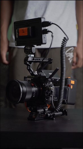 They said, small camera setup is not professional 😅. Say no more! Setup tutorial anyone? #filmtok #cinematography #cinematic #camerarig