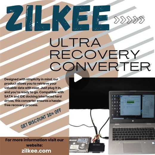 Zilkee on Instagram: "The data recovery tool that you require perfectly! A 30% discount is currently available. Why do you need to wait? Now grab yourself a single unit! Direct purchases are available here👇 https://www.zilkee.com/products/zilkee-hard-drive-converter"