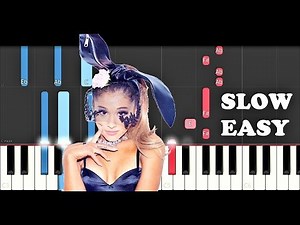 Ariana Grande - 7 Rings (SLOW EASY PIANO TUTORIAL)