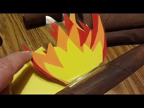 How to Create Paper Fire Logs for Pretend Play, Camping Theme