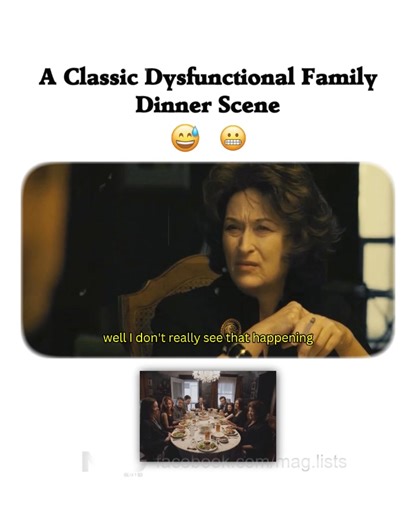 A classic dysfunctional family dinner scene 😅😬 ....................... .......................... #reel #reelsvideo #movieclips #movie #moviescene #scene #AugustOsageCounty #shortsvideos #shorts #funny #dysfunctionalfamily #juliaroberts #uncomfortable #cringe | MAG LISTS