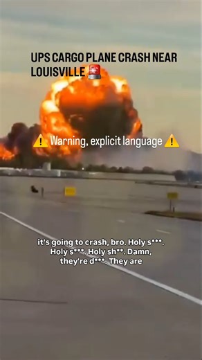 @fullthrustnews New footage about UPS cargo plane crash near Louisville, Kentucky airport showing the fire during take-off. | Yvonne L Shields