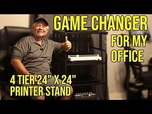 Must Have Printer Stand for Home Office! | Warmiehomy 4 Tier Cart Setup & Review