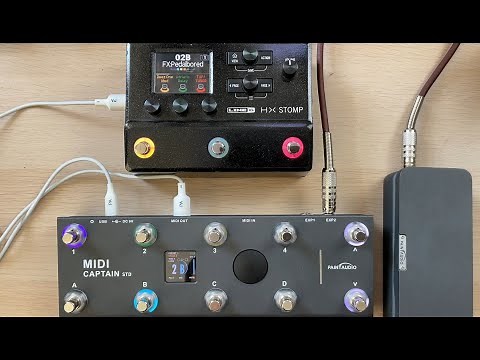 MIDI Captain Preset 1 for the Line 6 HX Stomp MIDI Control Basics and Command Setup Example Tapping